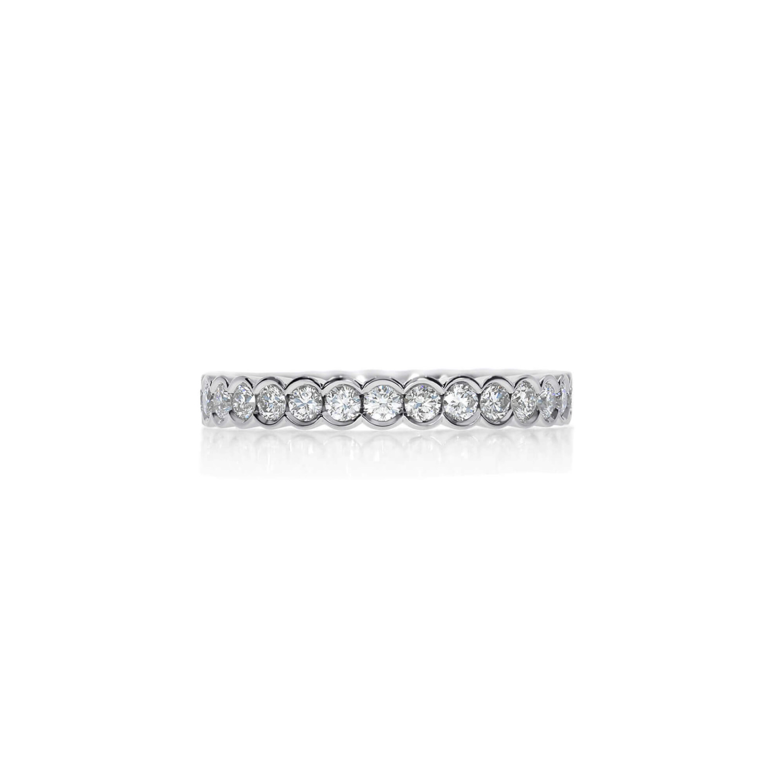 Bezel Set Diamond Eternity Wedding Band