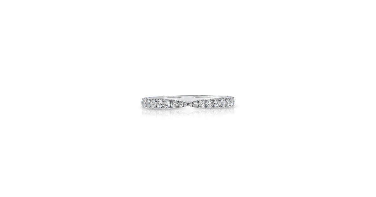 Diamond Pinch Scallop | Diamond Eternity Wedding Ring