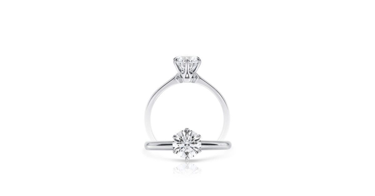 Salsa | Six Claw Diamond Solitaire Engagement Ring